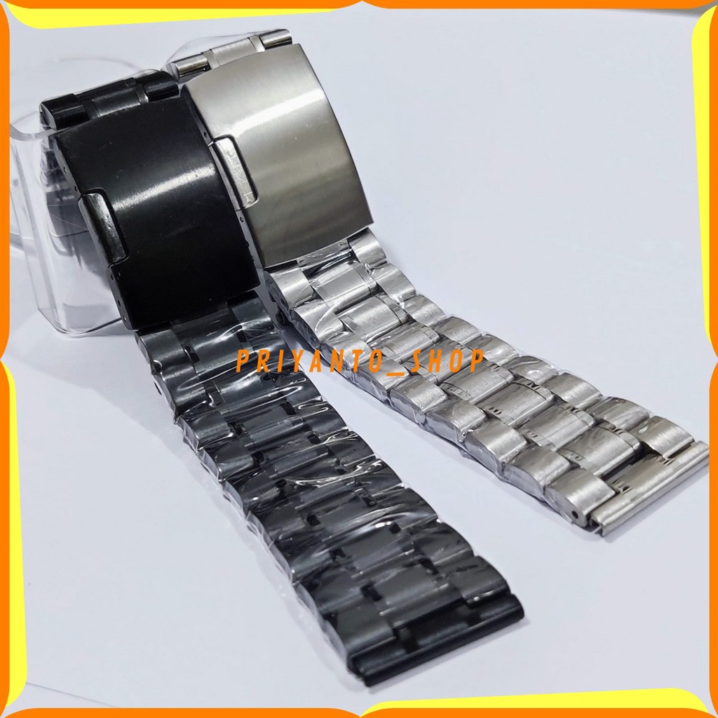Jual STRAP TALI JAM RANTAI METAL STAINLESS STELL THICK WATCH 20-22-24 ...