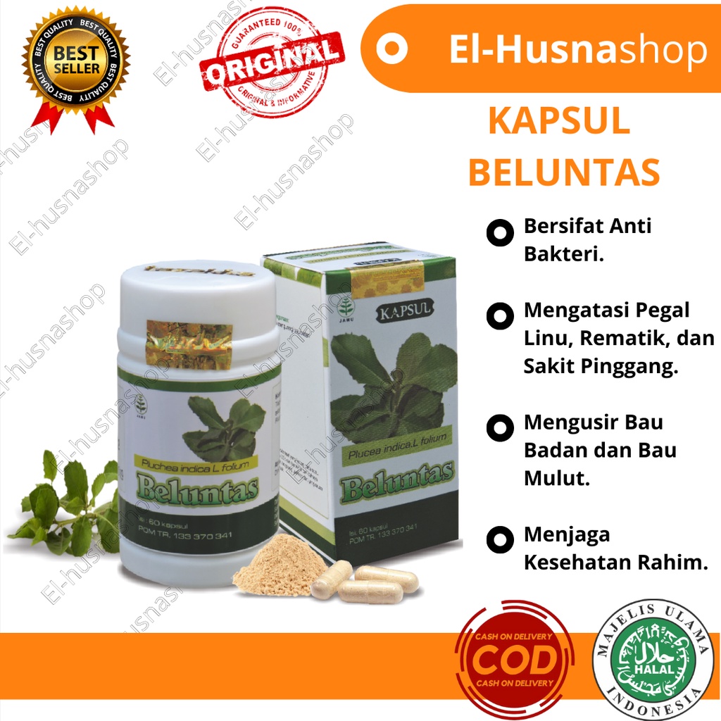 Jual Kapsul Beluntas Herbal Mengusir Bau Badan Bau Mulut Pegal Linu ...
