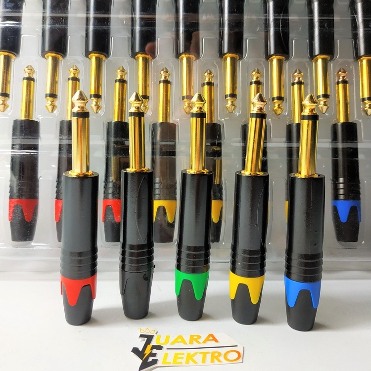 Jual Jack Mic (Toa) Mono Metal Black Gold | Jack Akai Mono 6.5 mm | Shopee Indonesia