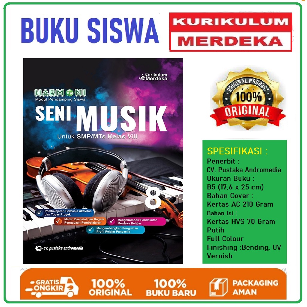 Jual BUKU SISWA SENI MUSIK SMP / MTS KELAS VIII KURIKULUM MERDEKA SMP KELAS 8 | Shopee Indonesia