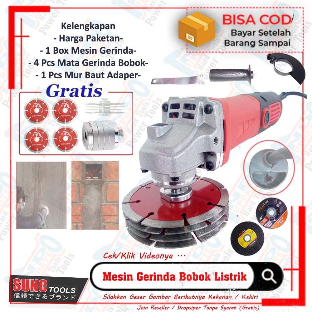 Jual Mesin Gerinda Tangan Gurinda Grinda Angle Grinder SUNC + Slongsong ...