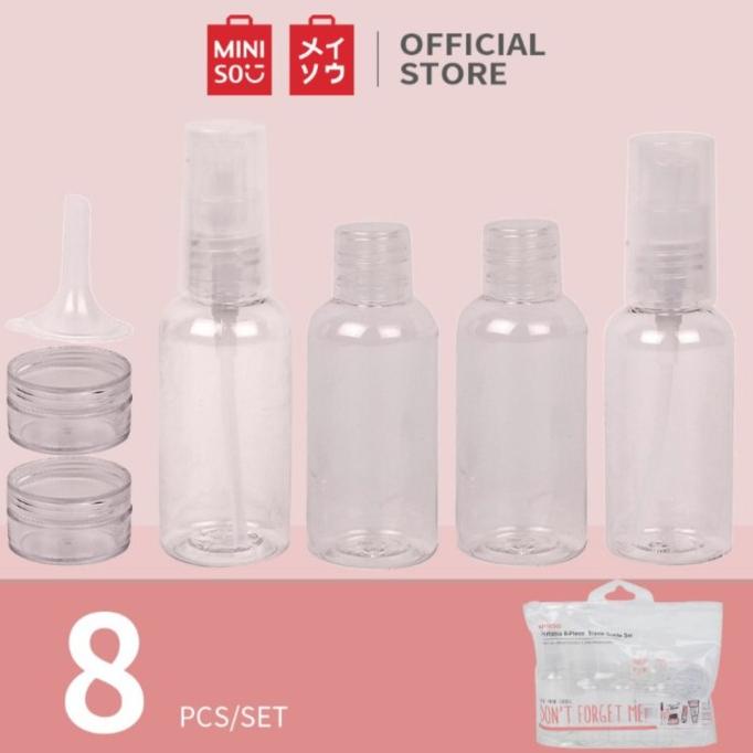 Jual MINISO TRAVEL BOTTLE SET ISI 5PCS KIT/MINISO MAKE UP TRAVEL BOTTLE ...