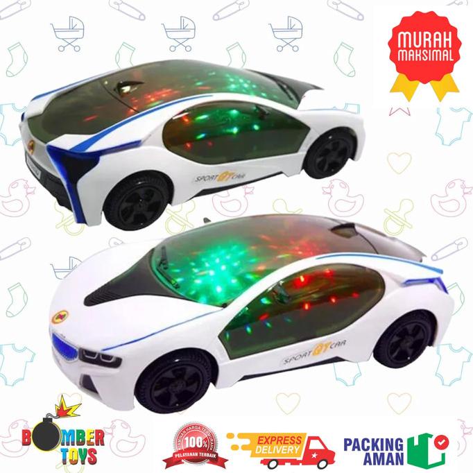 Jual Mainan Anak Murah Mobil 3D Bump Go Lampu Car Sirine Baterai Disco ...