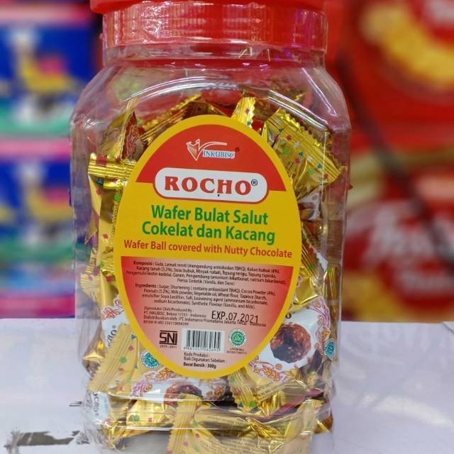 Jual ROCHO Wafer Bola Coklat Kacang Pack 300gr | Shopee Indonesia