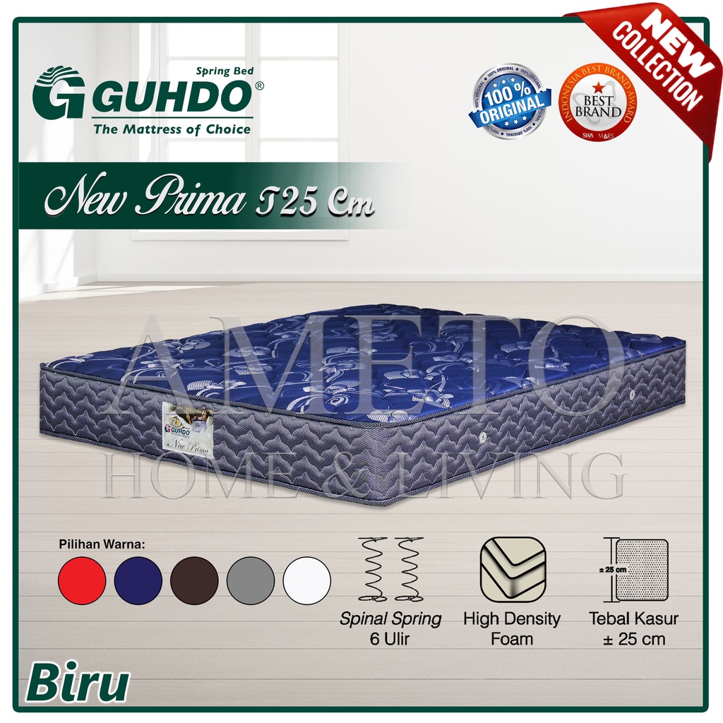 Jual Guhdo Springbed New Prima Tebal 25 cm (HANYA KASUR) 90, 100, 120, 140, 160, 180, 200 cm ...