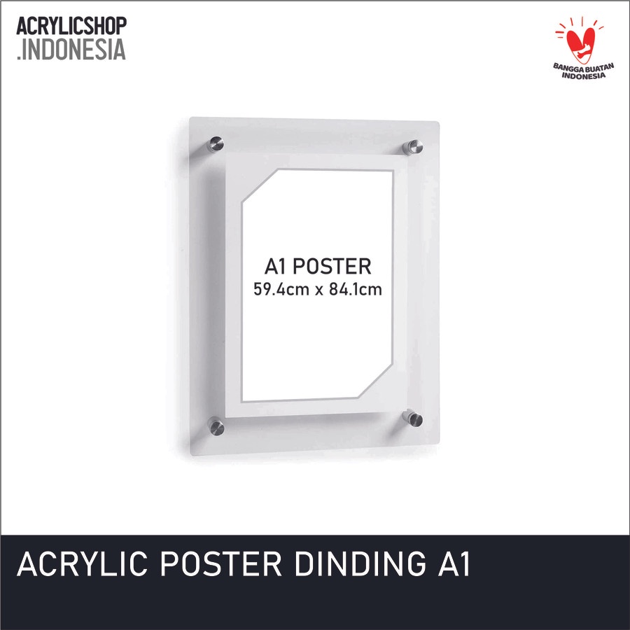 Jual Akrilik Poster A1 / Acrylic Display Wall Poster A1 / Poster ...
