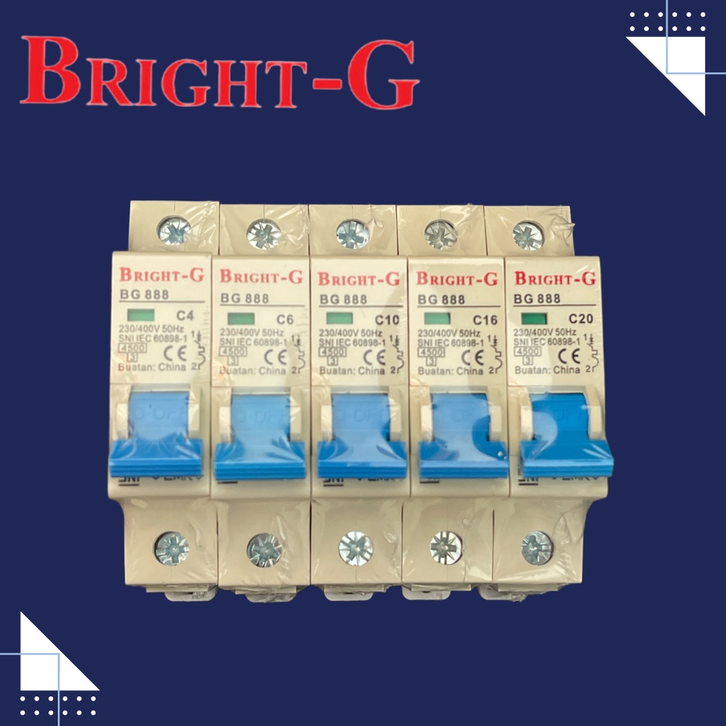 Jual MCB BRIGHT-G 1P 4A, 6A, 10A, 16A, 20A Bright G MCB SNI | Shopee ...