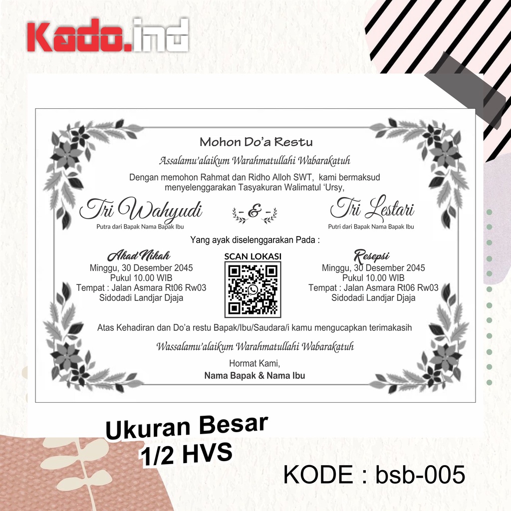 Jual Undangan Besek | Undangan Sorogan | Undangan Punjungan | Undangan ...