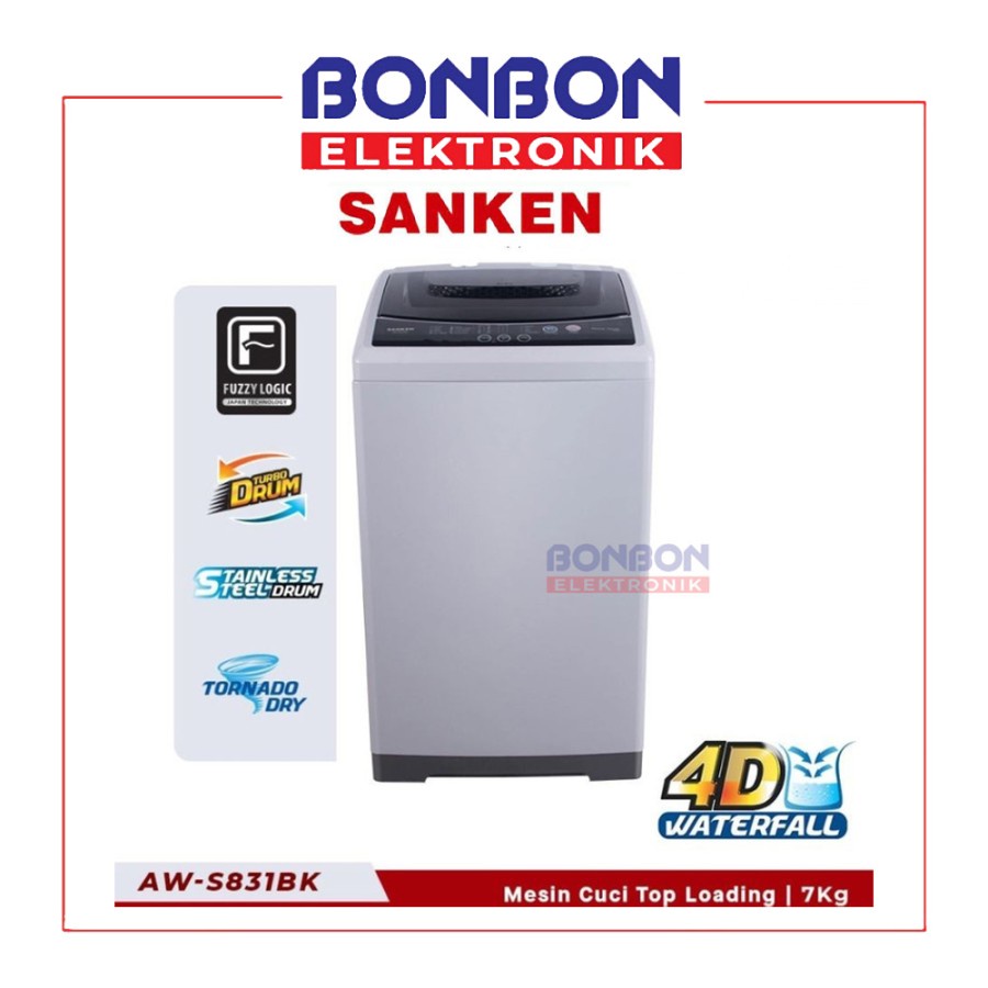 Jual Sanken Mesin Cuci 1 Tabung 7KG AW-S831BK / AWS 831 BK 7 KG / AW S831 | Shopee Indonesia