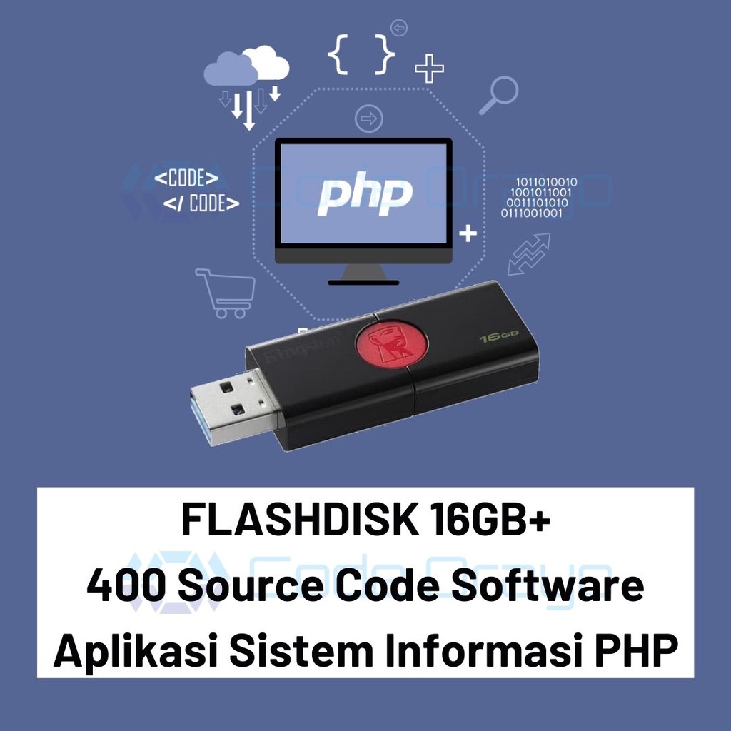 Jual FLASHDISK 16 GB+400 Source Code Software Aplikasi Sistem Informasi PHP | Shopee Indonesia