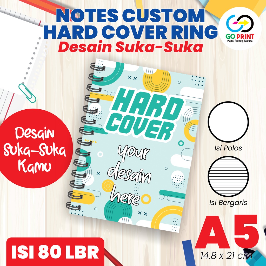 Jual Notebook Hardcover Custom A5 Spiral / Buku Catatan / Block Note ...