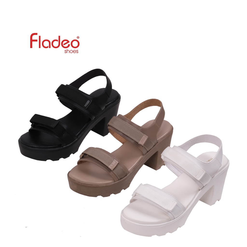 Jual Fladeo C23/LDT438-1RV/Sandal Wedges Tali Slide Wanita [ Strap ...