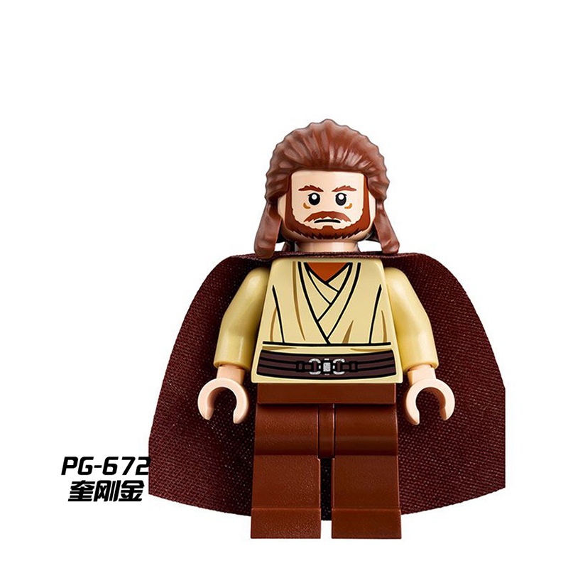 Jual Brick Minifigure Star Wars Jedi Master Qui-Gon Jinn PG-672 ...