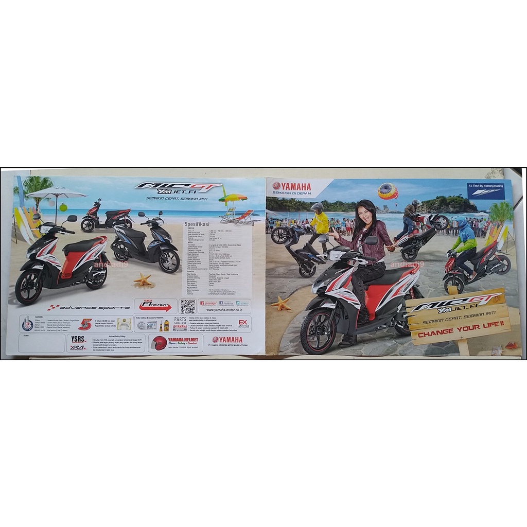 Jual BROSUR SEPEDA MOTOR YAMAHA MIO GT YM JET F1 | Shopee Indonesia
