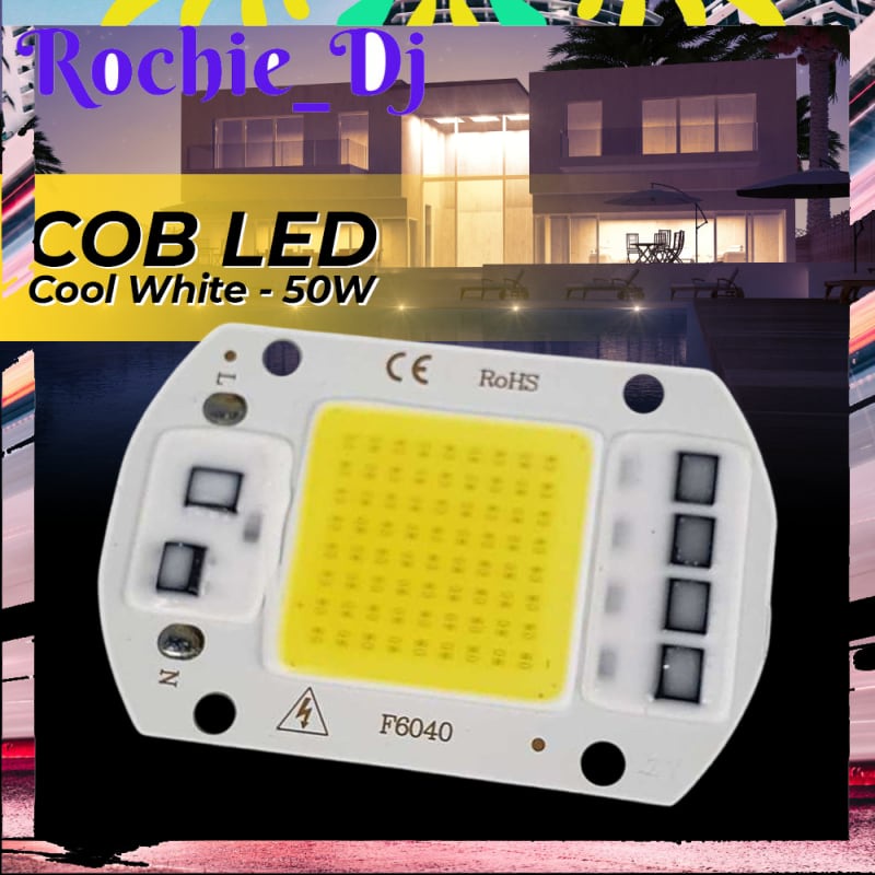 Jual CHIP LED LAMPU COB FLOODLIGHT SPOTLIGHT 220V COOL WHITE 50W / WARM WHITE 20W - WHITE ...