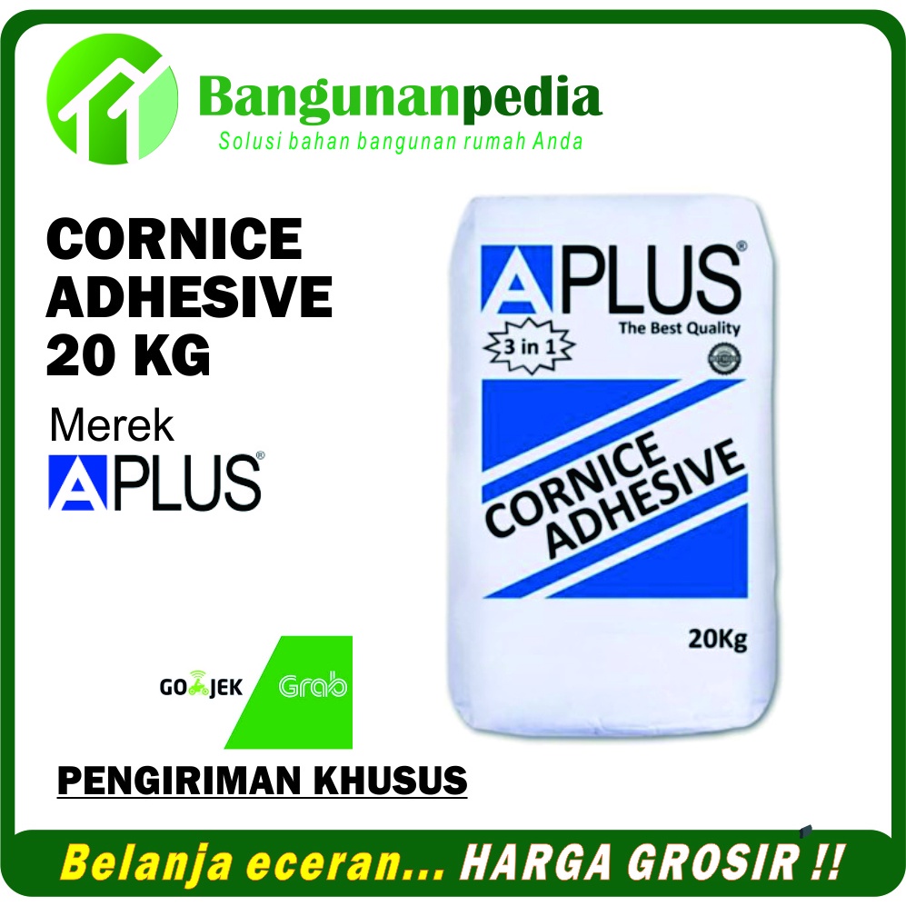 Jual aplus cornice adhesive 20kg KHUSUS GOSEND | Shopee Indonesia