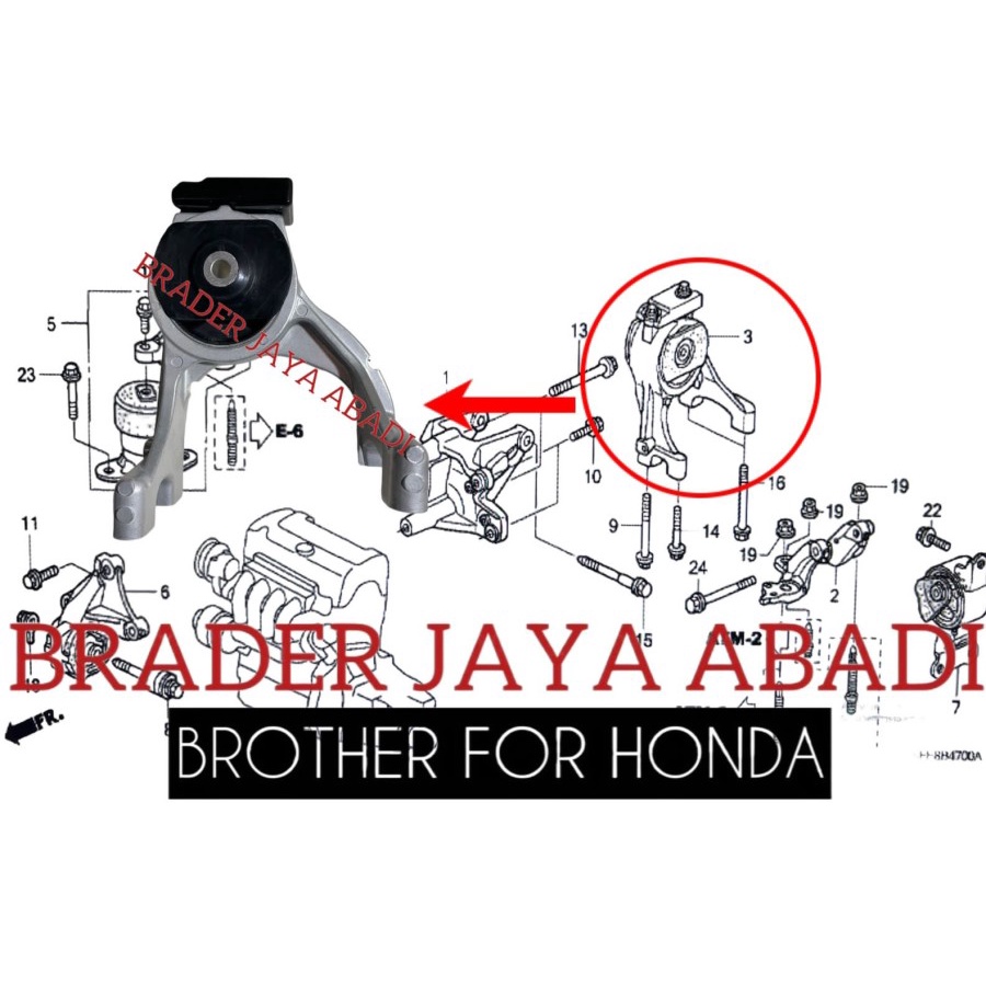 Jual ENGINE MOUNTING BANGKU MESIN BELAKANG BAWAH ODYSSEY RB1 RB3 ABSOLUTE ELYSION 2400 2,4 CC ...