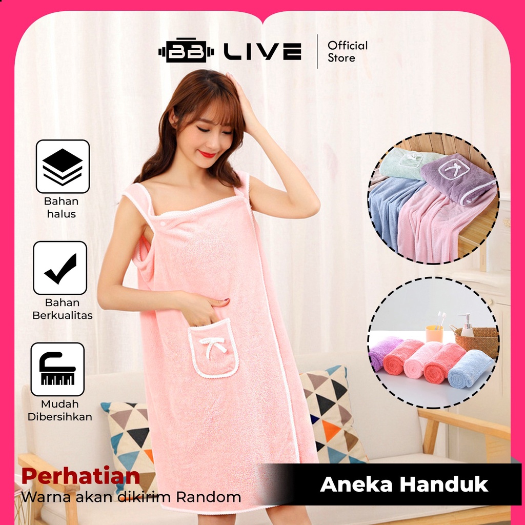 Jual BB LIVE Microfiber bulu Handuk Mandi Dewasa Daya Serap Tinggi uk ...