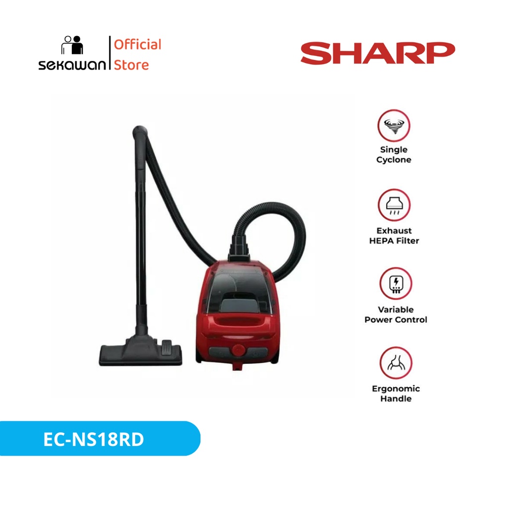 Jual Sharp EC-NS18-BK Bagless Vacuum Cleaner | Shopee Indonesia