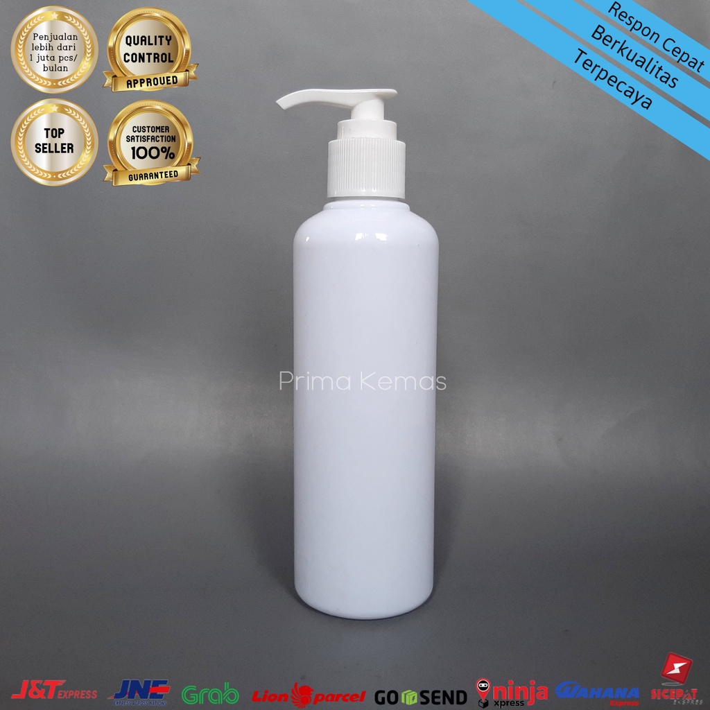 Jual Botol Pump Lotion 250 ml - botol skincare Pet 250 ml Putih | Shopee Indonesia