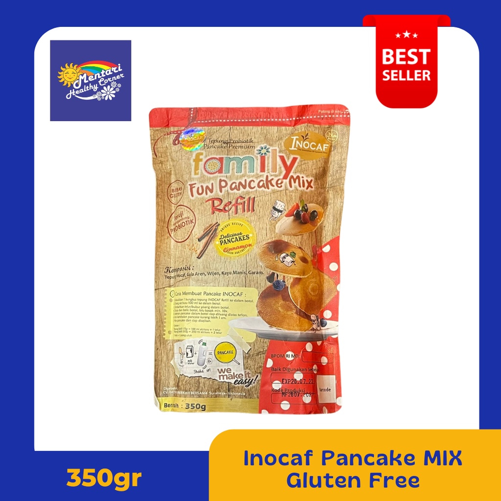 Jual Tepung Pancake Mix Inocaf 350gr Gluten Free (Gratis Dried Fruit ...