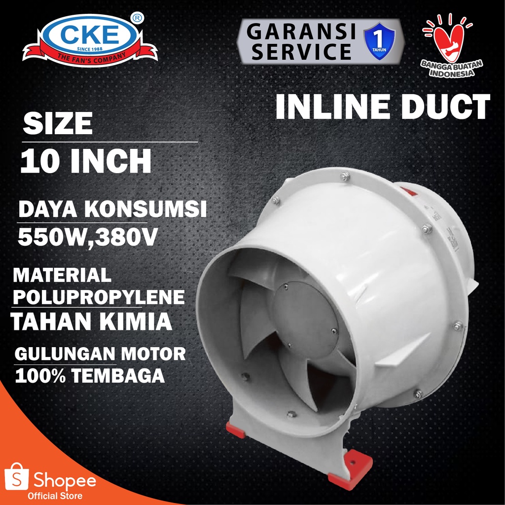 Jual Compact Axial Flow Ventiating Fan 10" Inline Duct Blower Hisap ...
