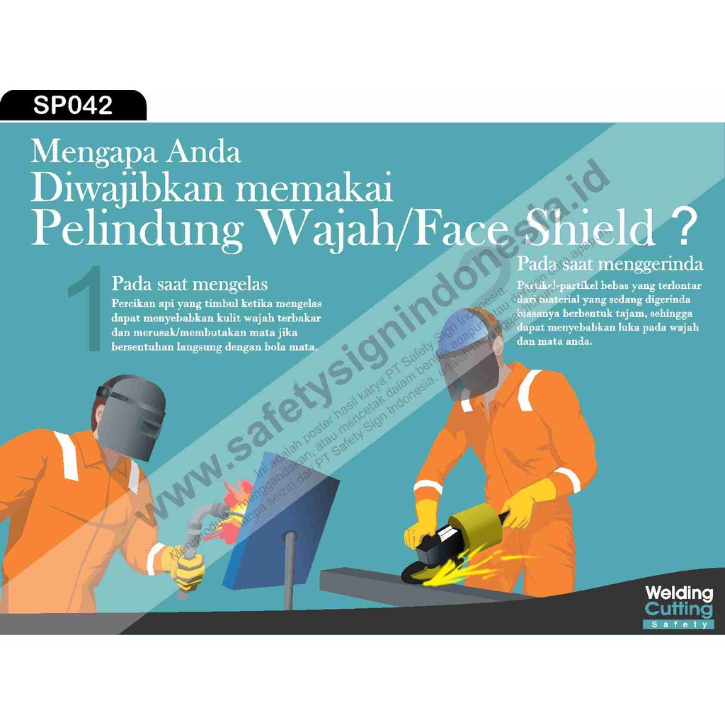 Jual SP042 Poster K3 Safety A1 Pigura - Mengapa Anda Diwajibkan Memakai ...