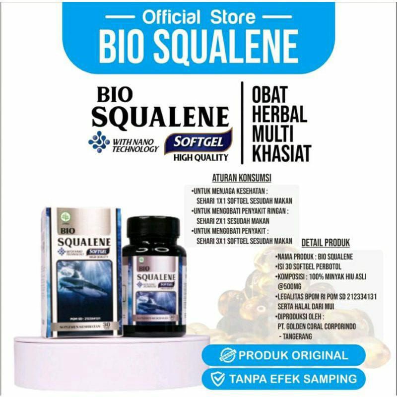 Jual Bio Squalene Softgel Asli Original Vitamin Minyak Hati Ikan Hiu ...