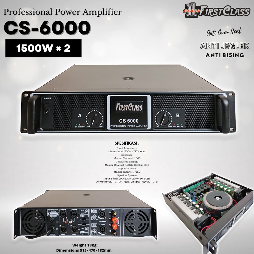 Jual READY Free packing kayu CS 6000 POWER AMPLIFIER CS - 6000 1500 ...