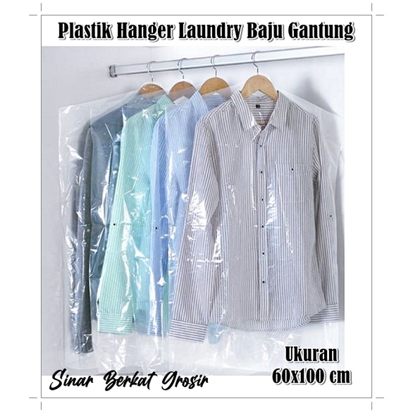 Jual Plastik Bening Hanger Baju Gantung /Cover Plastik Laundry Gamis ...