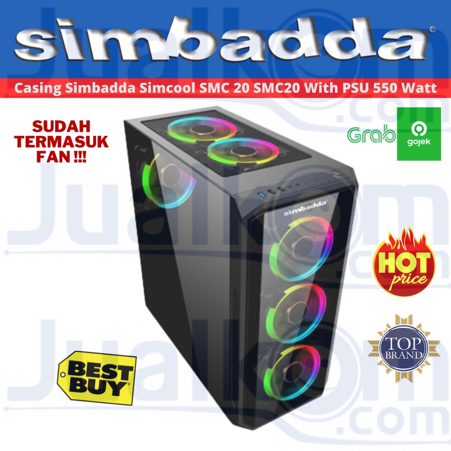 Jual Casing Simbadda Simcool SMC 20 SMC20 With PSU 550 Watt | Shopee ...