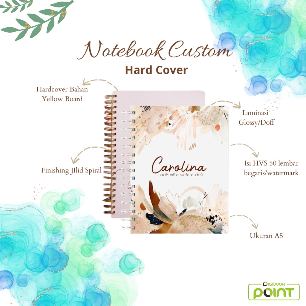 Jual Custom Notebook Hardcover A5 / Notebook Hardcover Ring / Notebook ...