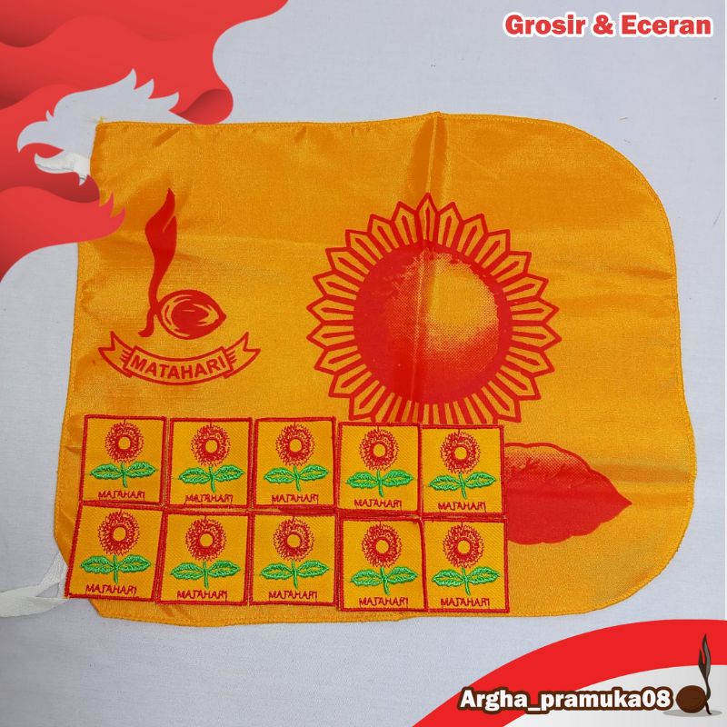 Jual Tanda Regu Pramuka Putri Bunga Matahari Paket 10 Bed 1 Bendera ...