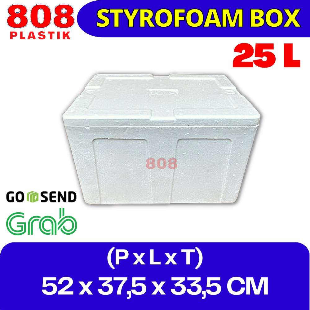 Jual Styrofoam Box 25L / Kotak Sterofoam Box Ikan 25 L (52 X 37 X 33 CM ...