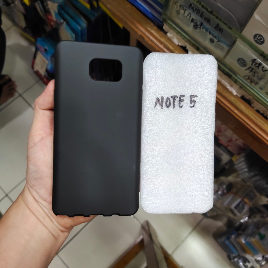 Jual samsung note 5 / note5 / n920 mantap silikon karet hitam soft case dan hydrogel bening ...