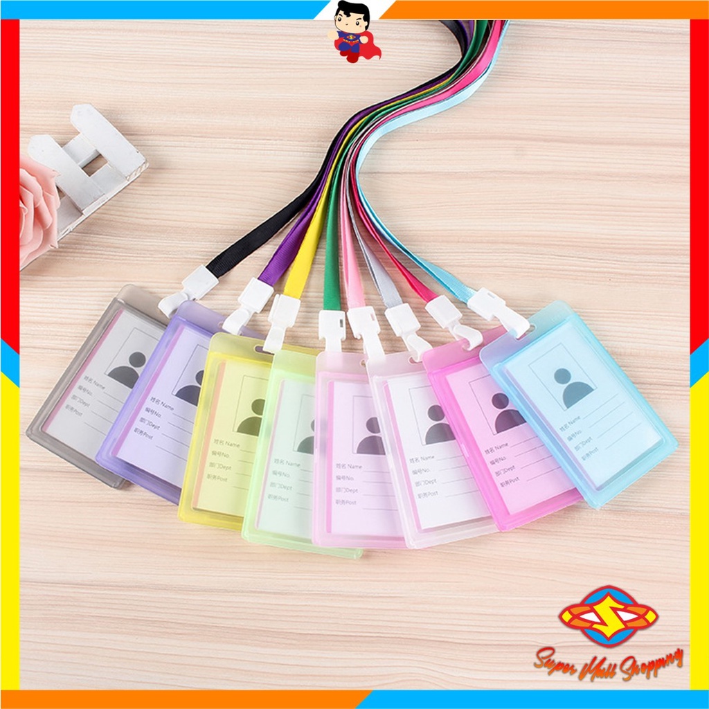 Jual SMS Name Tag Id Card Transparant Gantungan Kartu Nama Plastik ...