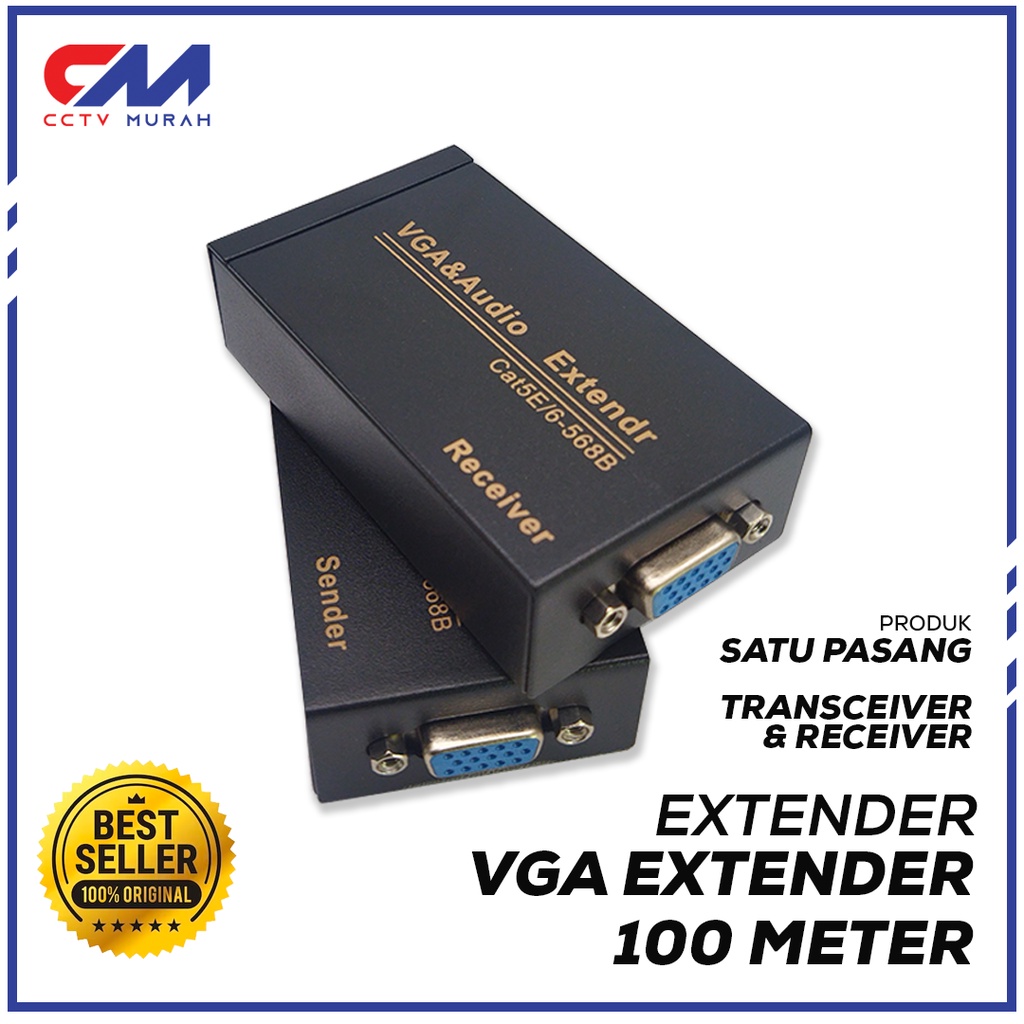 Jual VGA EXTENDER 100M SINGLE CAT 5 / CAT 5E / CAT 6 | Shopee Indonesia