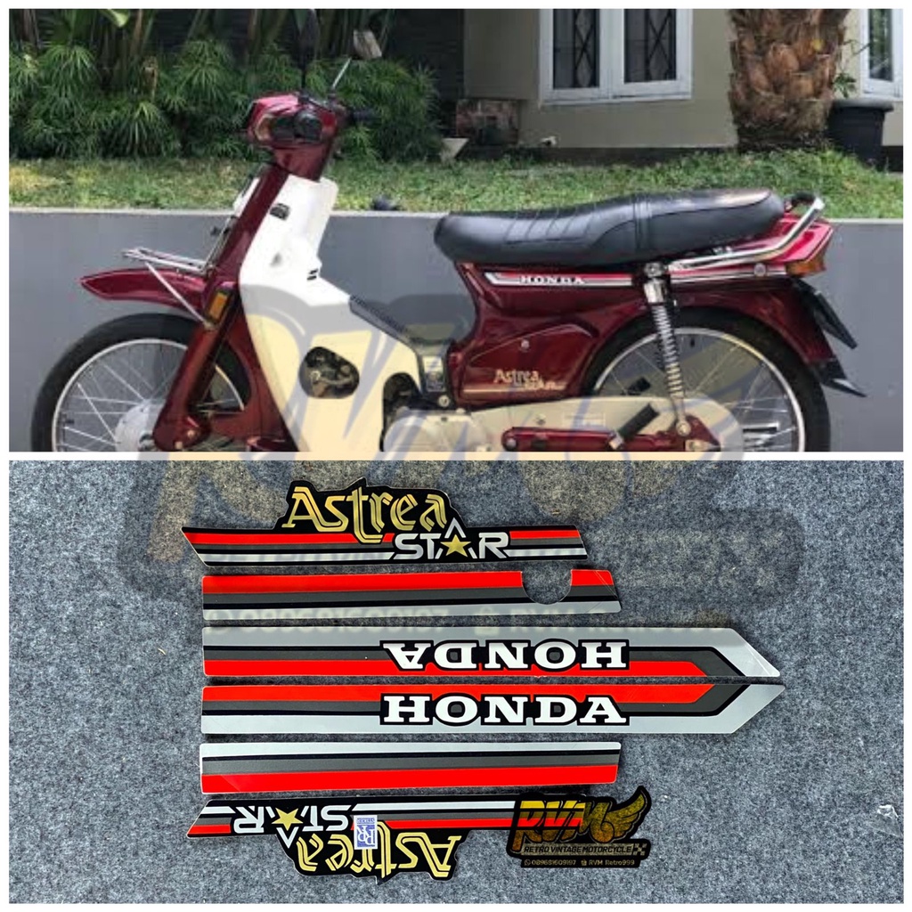 Jual striping sticker honda astrea star astreastar varian warna ...