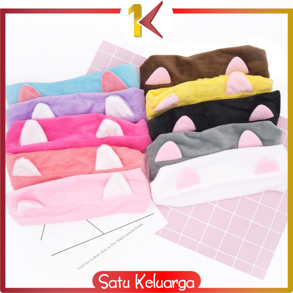 Jual SK-C67 Bando Masker Motif Kuping Kucing Wanita Bahan Bludru ...