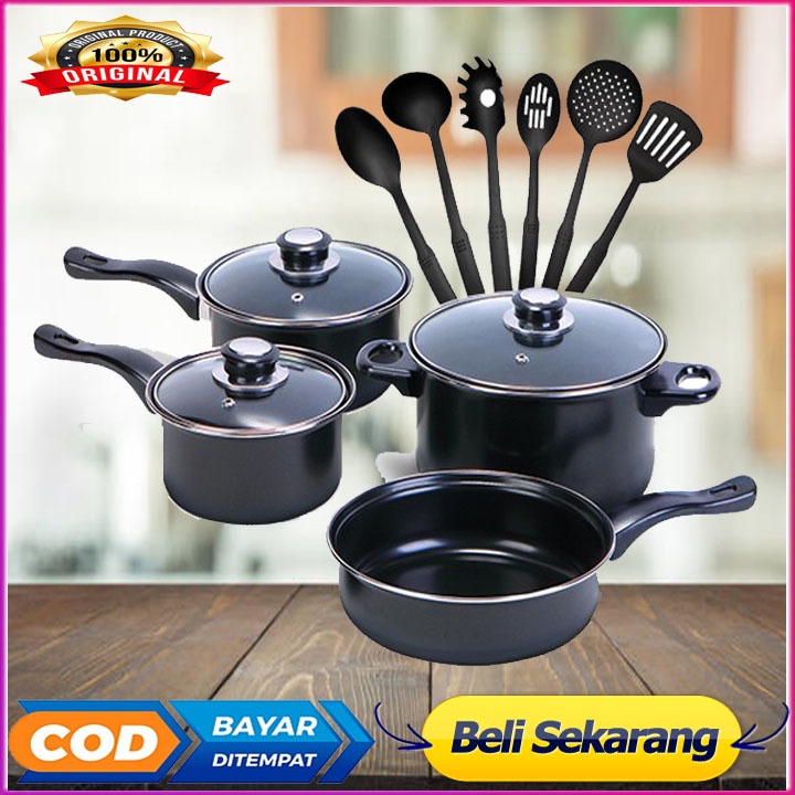 Jual PANCI COOKWARE 13 PCS ROYAL MARK PANCI HITAM - PANCI DAPUR ...