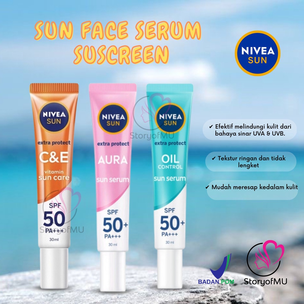 Jual [BPOM] NIVEA Sun Face Serum Instant Aura SPF50+ / Protect & White ...
