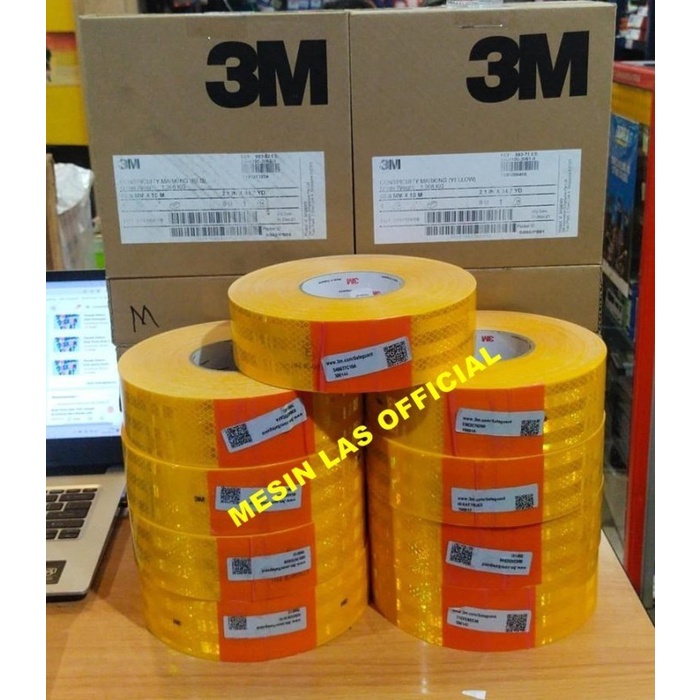 Jual 3M Stiker Reflektor Scotlite Mobil 3M 983-71 ES Yellow Original ...