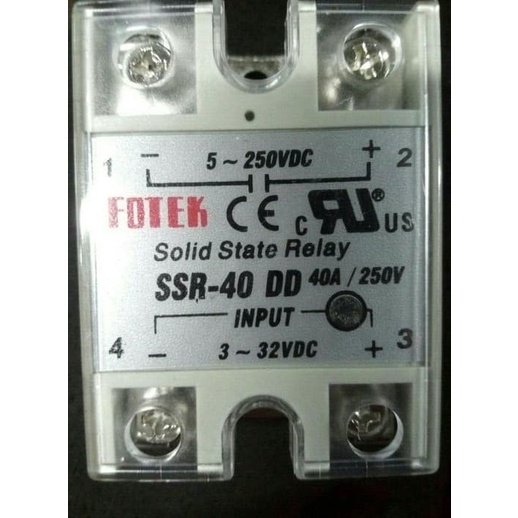 Jual SSR 40DD DC Control DC 40A Solid State Relay 3-32 Vdc To 5-250 Vdc | Shopee Indonesia