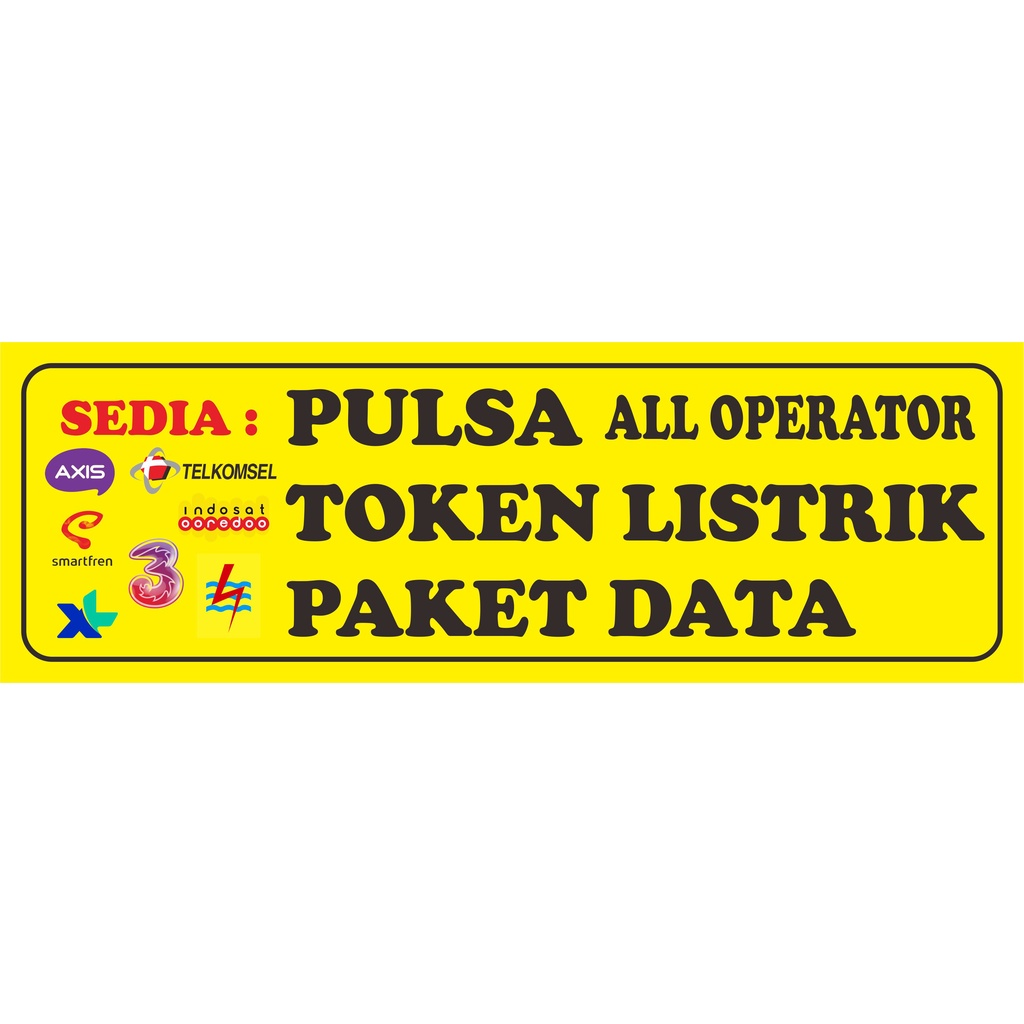 Jual Stiker Sedia Pulsa / Paket Data / Token Listrik | Shopee Indonesia