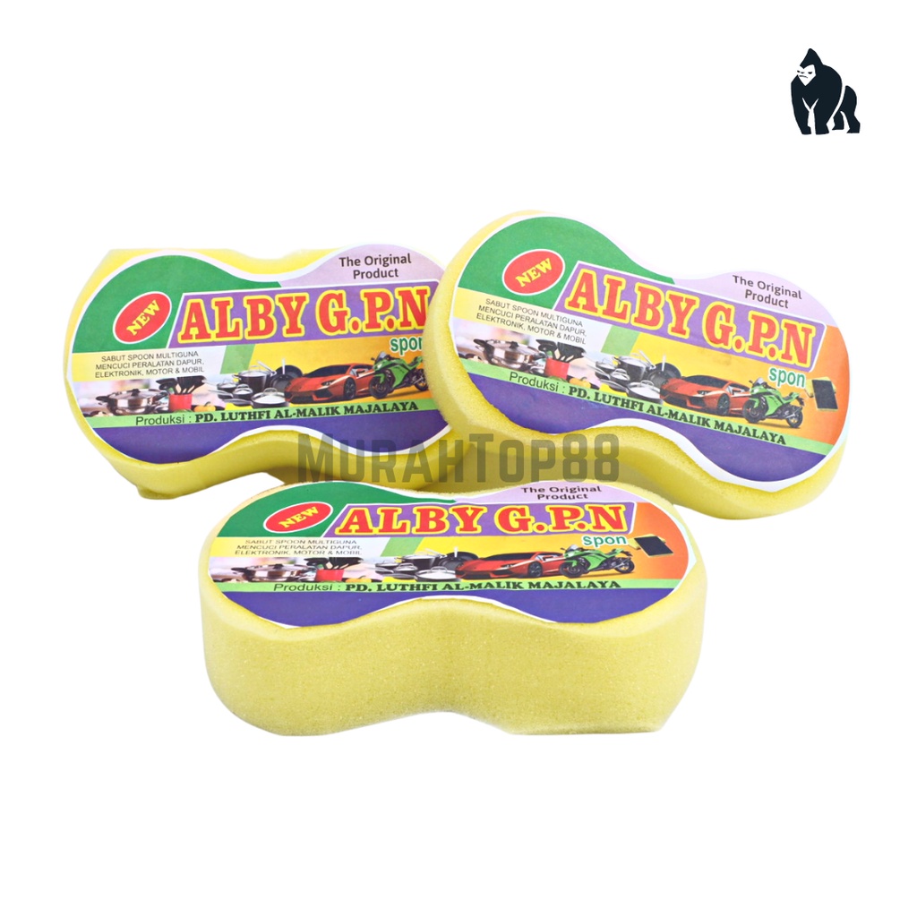Jual Spon Cuci Motor / Sponge Busa Kuning Bentuk 8 / Foam Wash Tebal ...