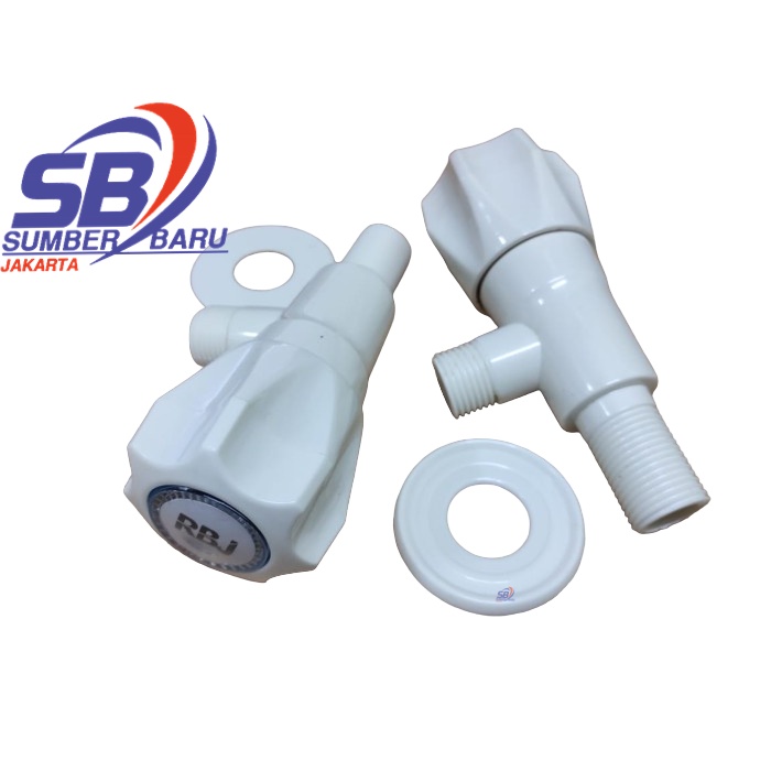 Jual KRAN KERAN SHOWER F PVC PLASTIK RBJ STOP KRAN KNIE KLOSET WC ...