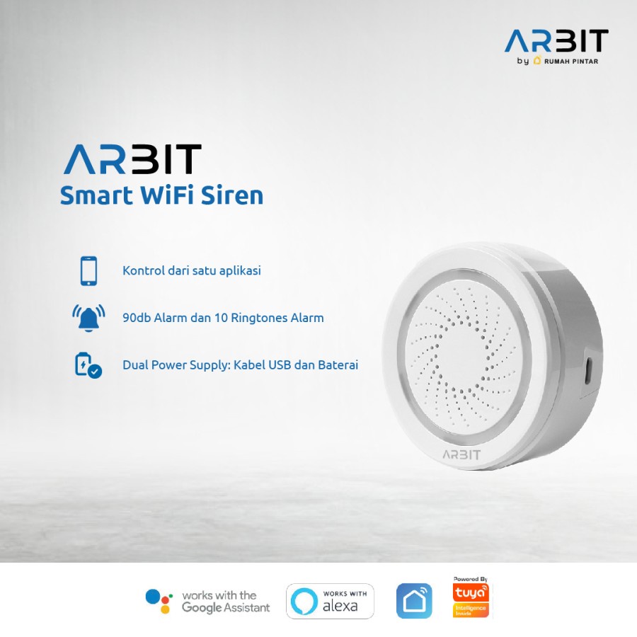 Jual ARBIT Smart WiFi Siren Alarm TUYA with Temperature & Humidity ...