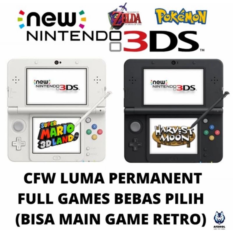 Jual NINTENDO NEW 3DS REGULAR CFW LUMA PERMANENT MEMORY 128GB FULL GAME ...