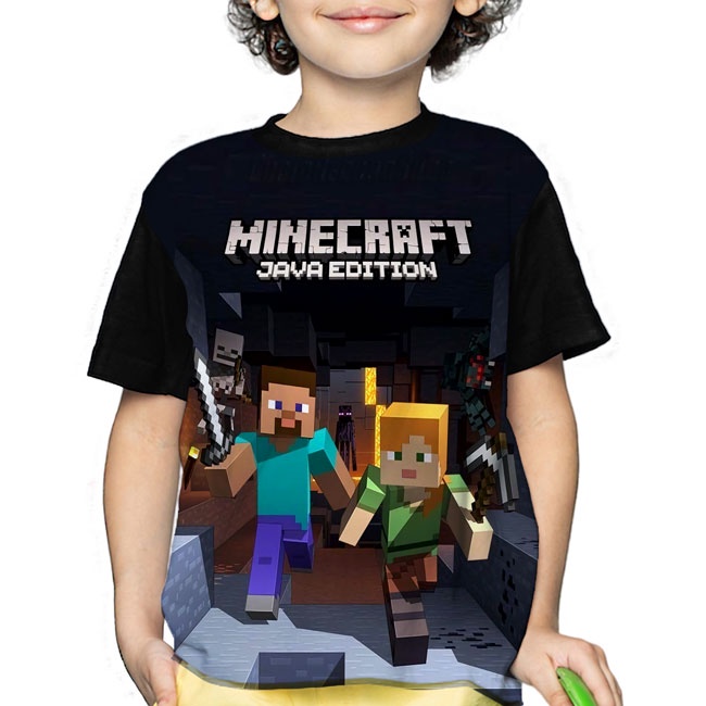 Jual Baju Minecraft. Anak Laki Laki Kaos Game Minecraf 3D 10163 ...