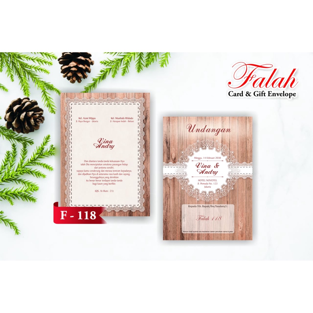 Jual Blanko Undangan Falah Seri 118 Gratis File Setting | Shopee Indonesia